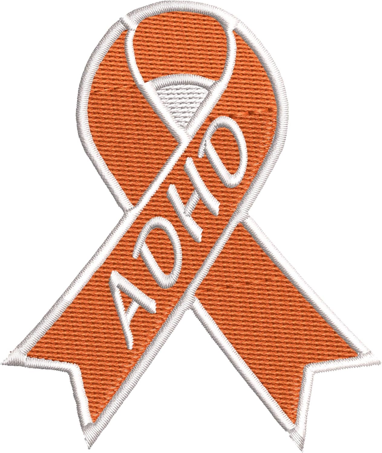Amazon.com: ADHD Orange Awareness Ribbon Series 3.5" Embroidered DIY ...