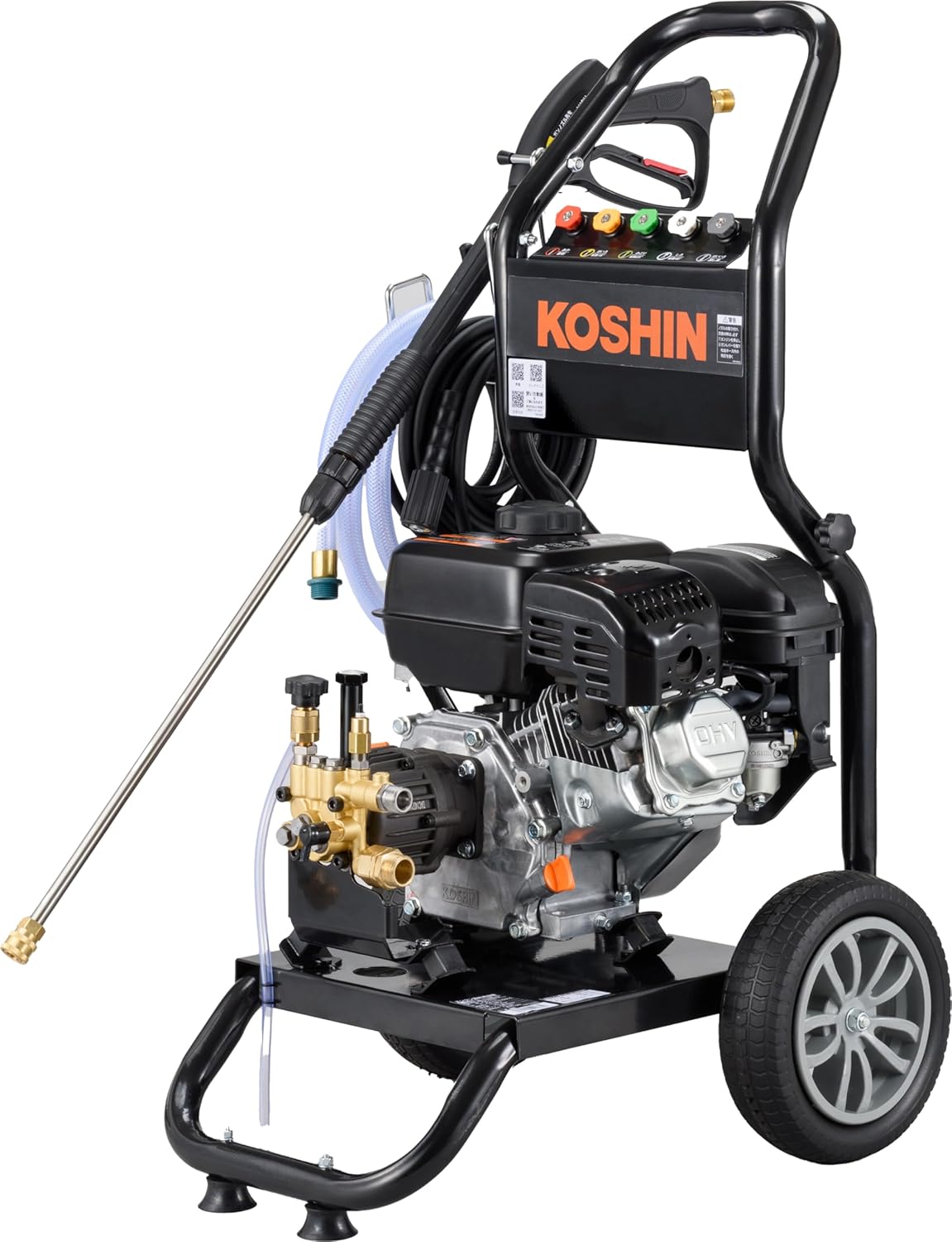 Amazon | 工進(KOSHIN) エンジン式 高圧 洗浄機 17MPa 車輪付タイプ JCE-1710 自吸 水道直結 農機具 強力 洗浄 ブラック | 高圧洗浄機本体