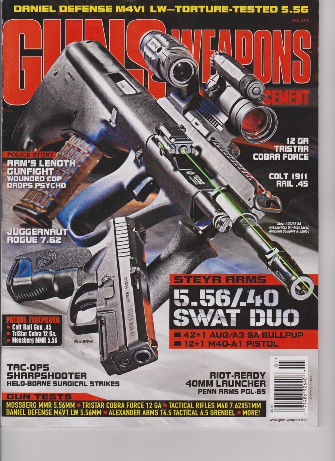 Amazon.com: GUNS WEAPONS For Law Enforcement Magazine January 2013 12GA ...