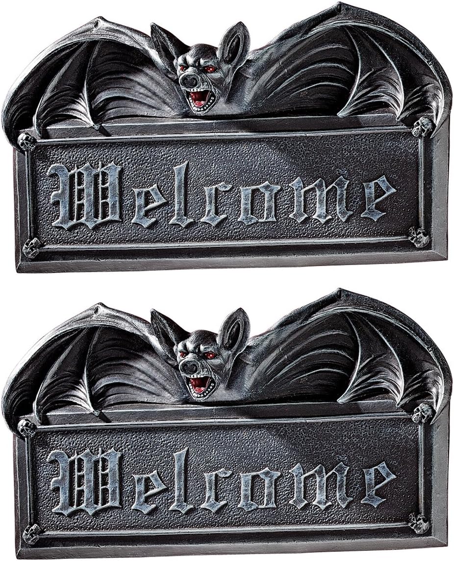 Amazon.com: Design Toscano Vampire Bat Welcome Sign Wall Sculptures ...