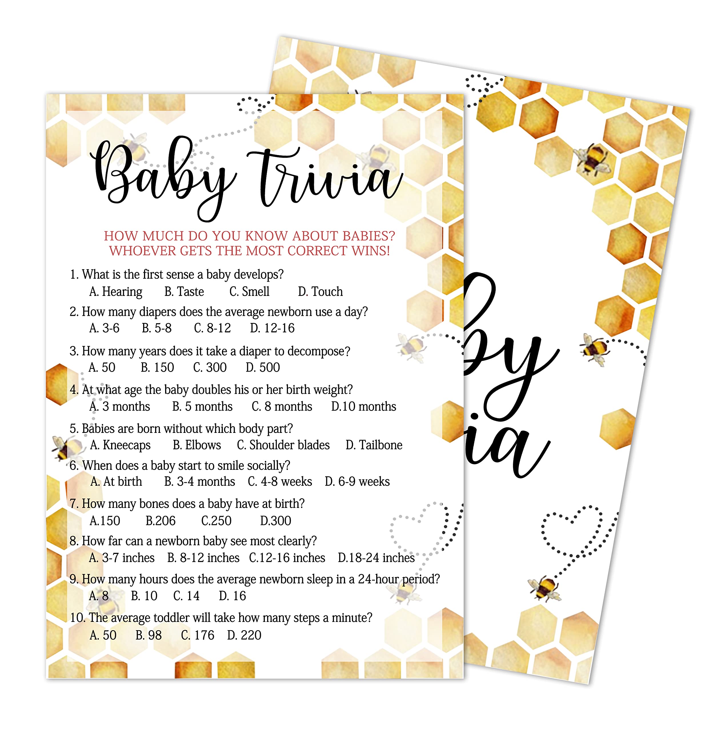 Bumble Bee Baby Shower Games