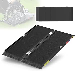 Nelyrho 3FT Folding Wheelchair Ramp – Quick-Lock Non-Slip Aluminum ...