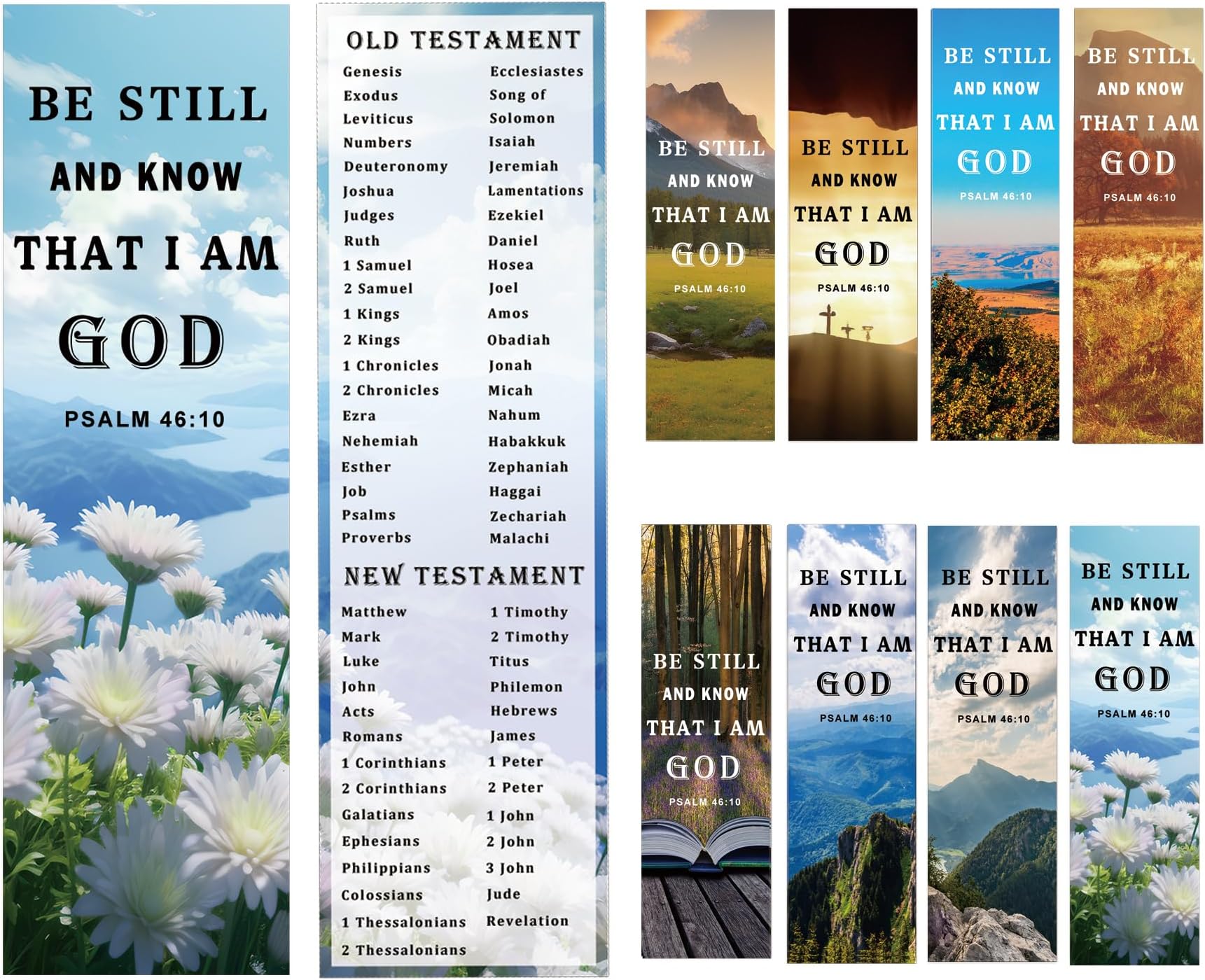 Amazon.com: 24 Pcs Books of The Bible Bookmarkers Reading Christian ...