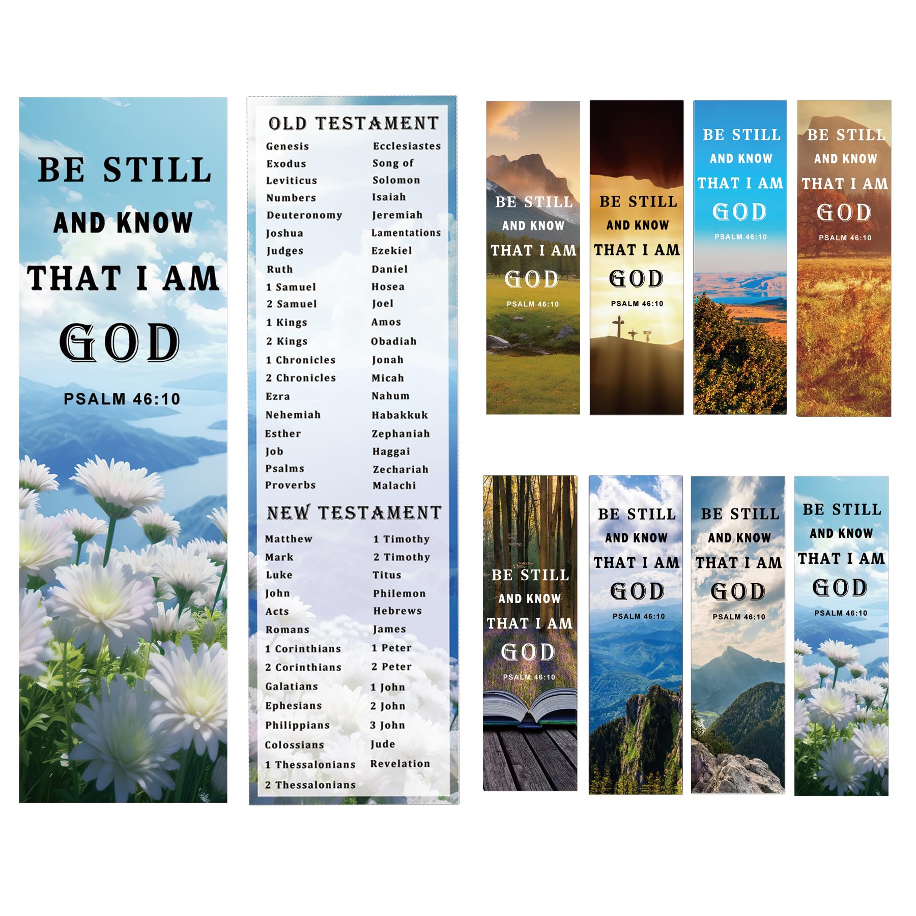 Amazon.com: 24 Pcs Books of The Bible Bookmarkers Reading Christian ...