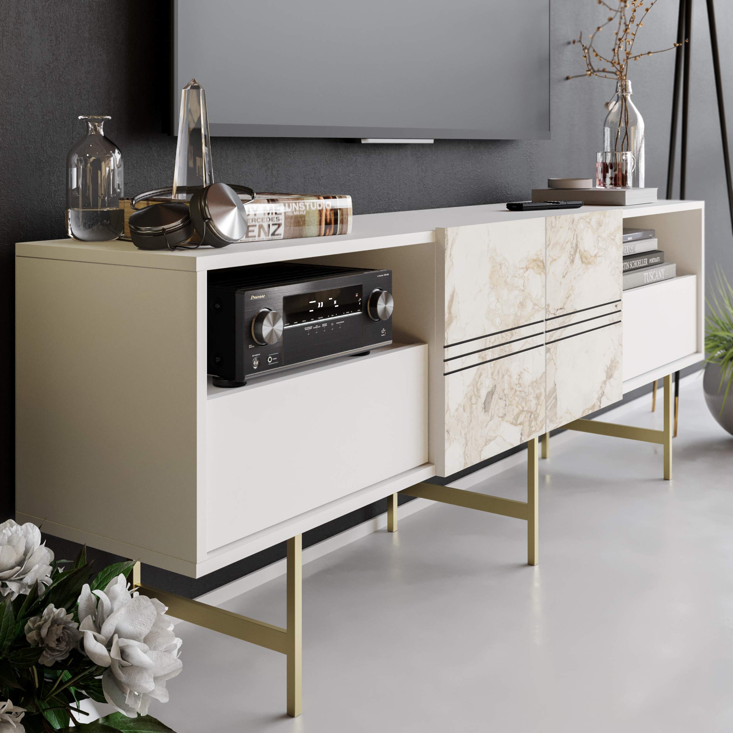 Tuscany Iron Entertainment Center Modern TV Stands And Cabinets Online