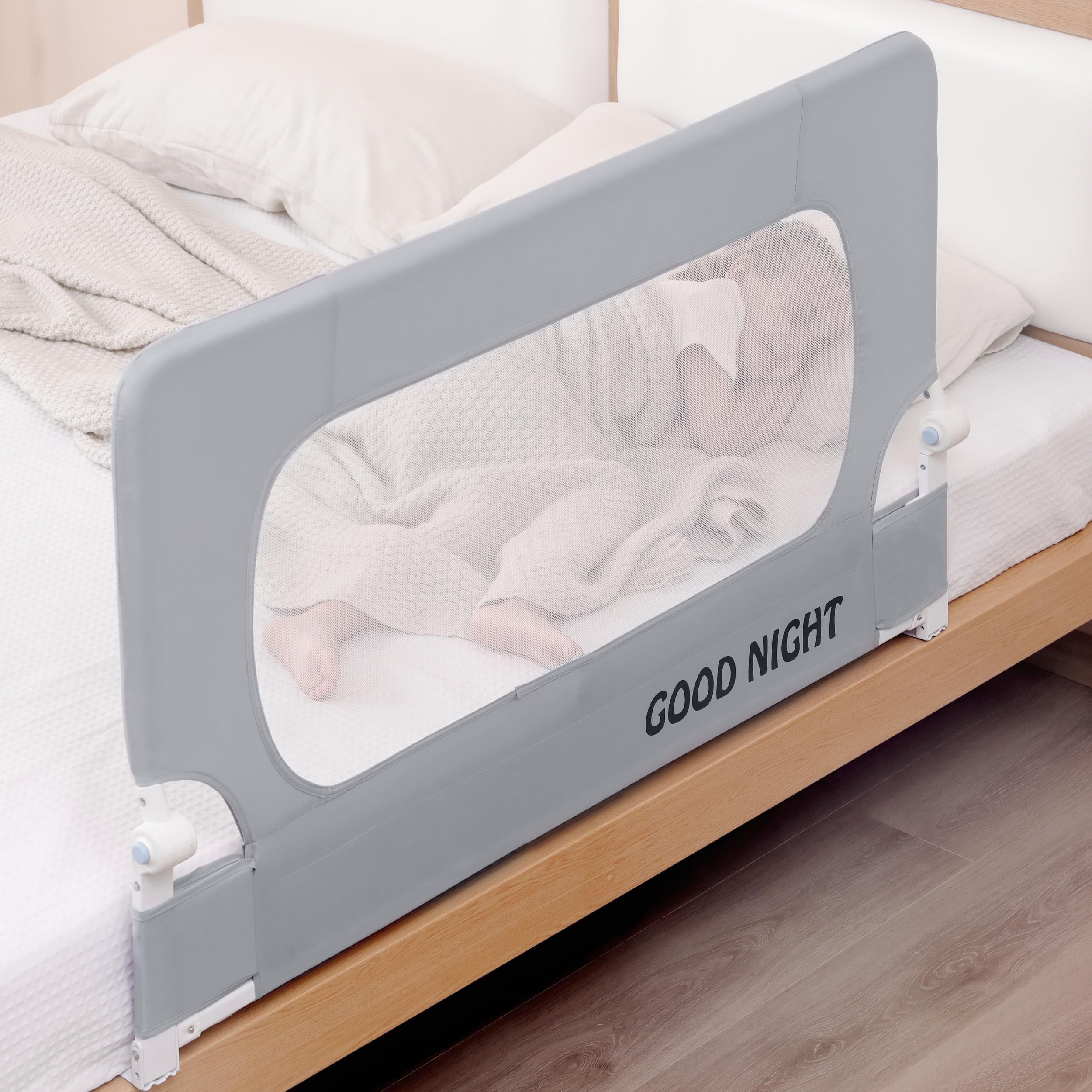 Amazon.com : SURPCOS Bed Rails for Toddlers -New Upgraded Extra Long ...