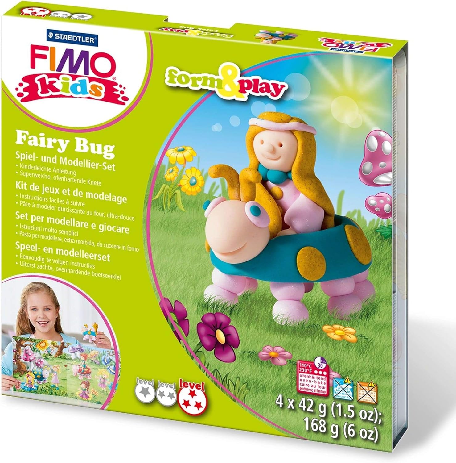 STAEDTLER 8034 21 LZ Fimo Kids Fairy Bug Form and Play Set : Amazon.co ...