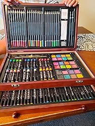 Amazon.com: Color More 143 Piece Deluxe Art Set,Paint Set in Portable ...