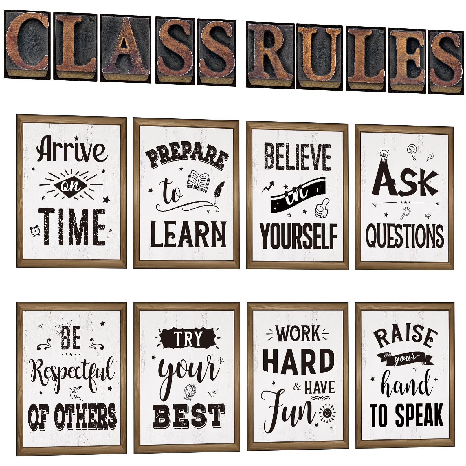 Classroom Decorations, 18 Pieces Bulletin Board Posters for Classroom ...