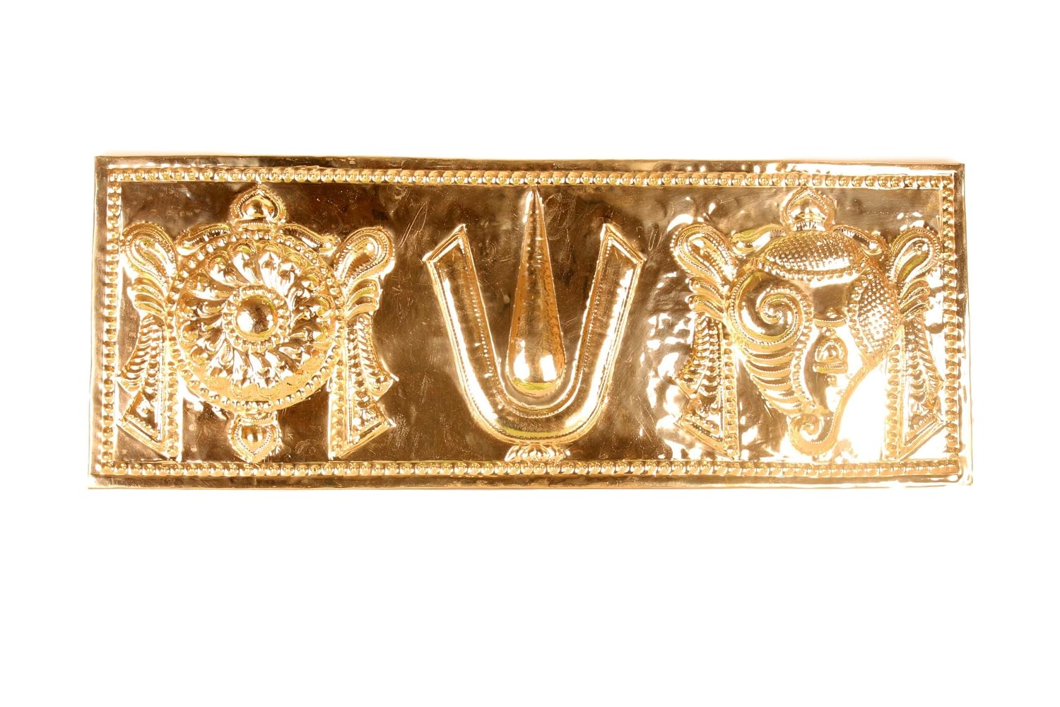 Haristore Vadakalai Tiruman Changu Chakram/Brass Wall Hanging/Vaishnava ...