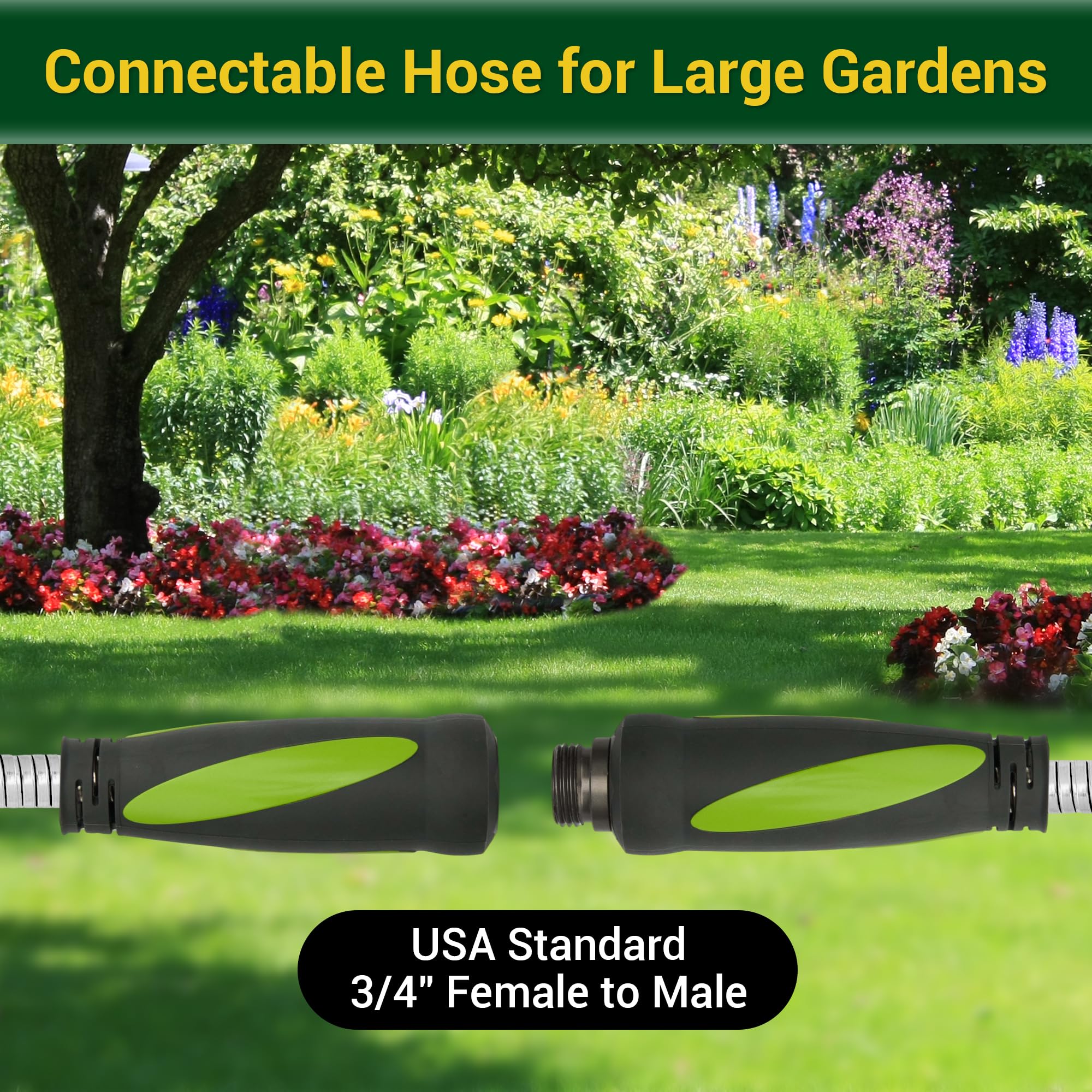 Amazon.com: Ultimate Garden Hose Bundle: 50FT and 100FT Heavy-Duty Water Hose Set with Swivel ...