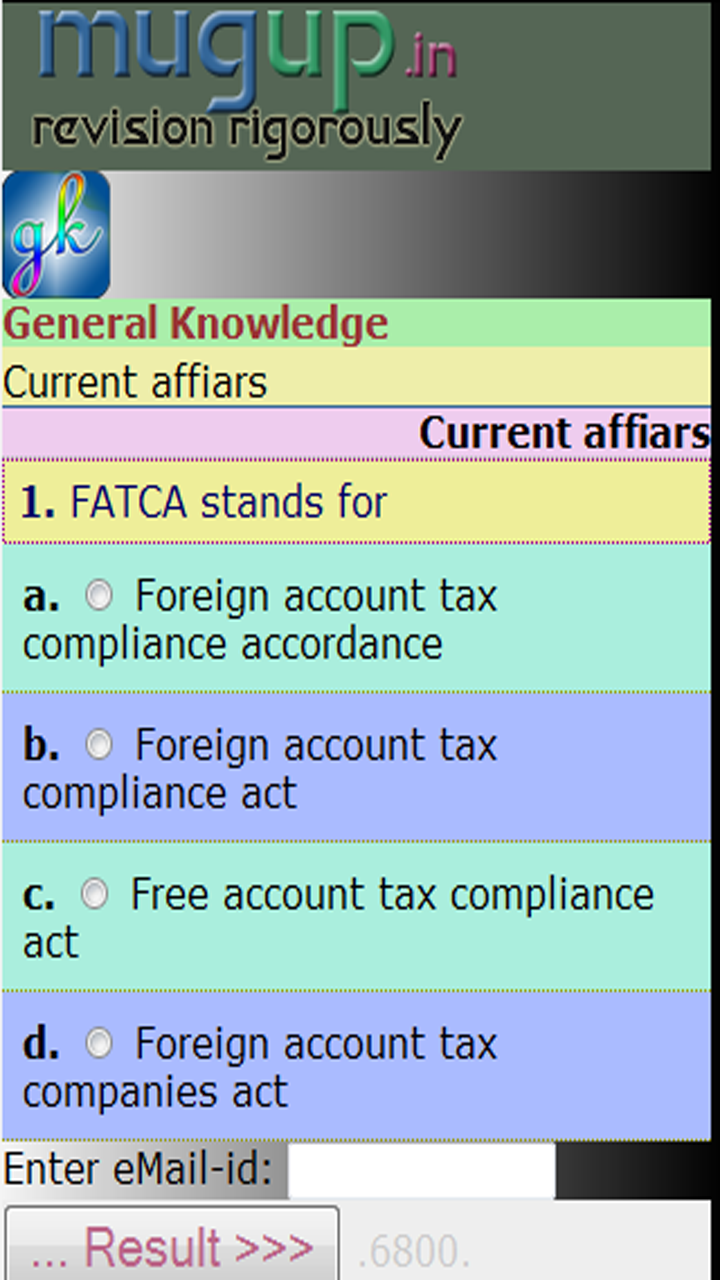 GK Current affiars - App on Amazon Appstore