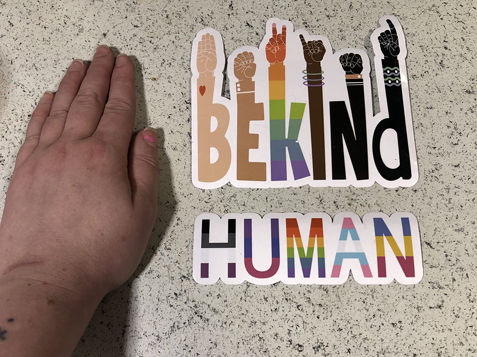 $1/mo - Finance Be Kind Stickers Pride Stickers Human Rainbow Bumper ...