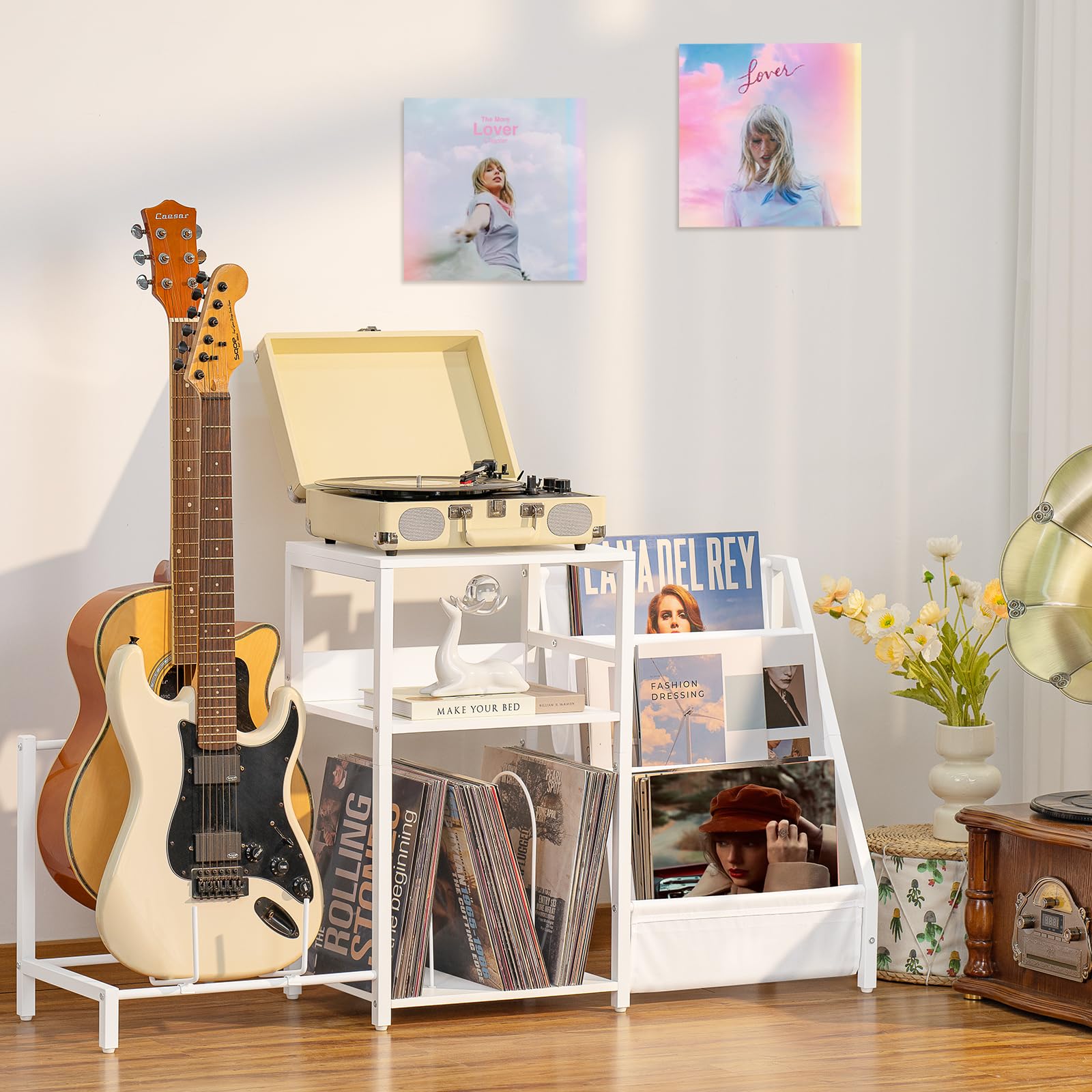 Snapklik.com : LELELINKY Record Player Table,Adjustable Guitar Stand ...