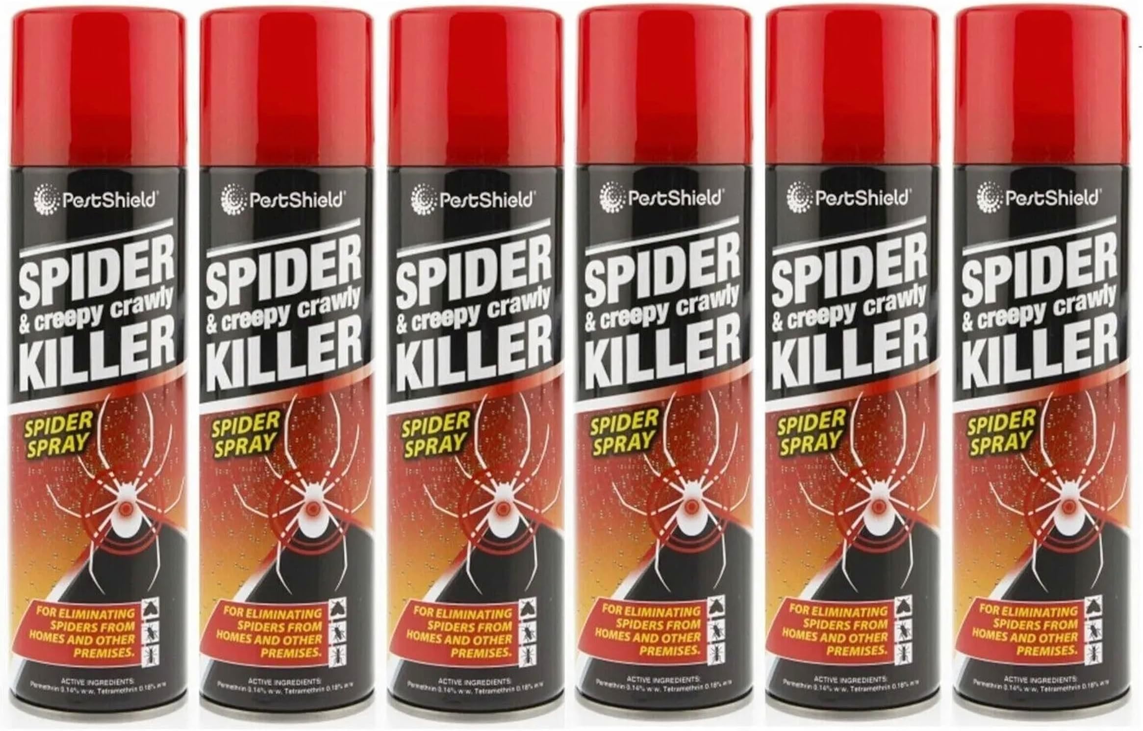 Pestshield 6 x Spider & Creepy Crawly Insect Killer Spider Spray No ...