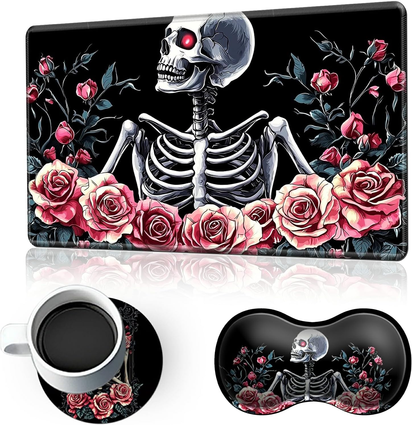 Amazon.com: 3-in-1 Desk Mat Set - Extended Desk Mat,Ergonomic Mouse ...