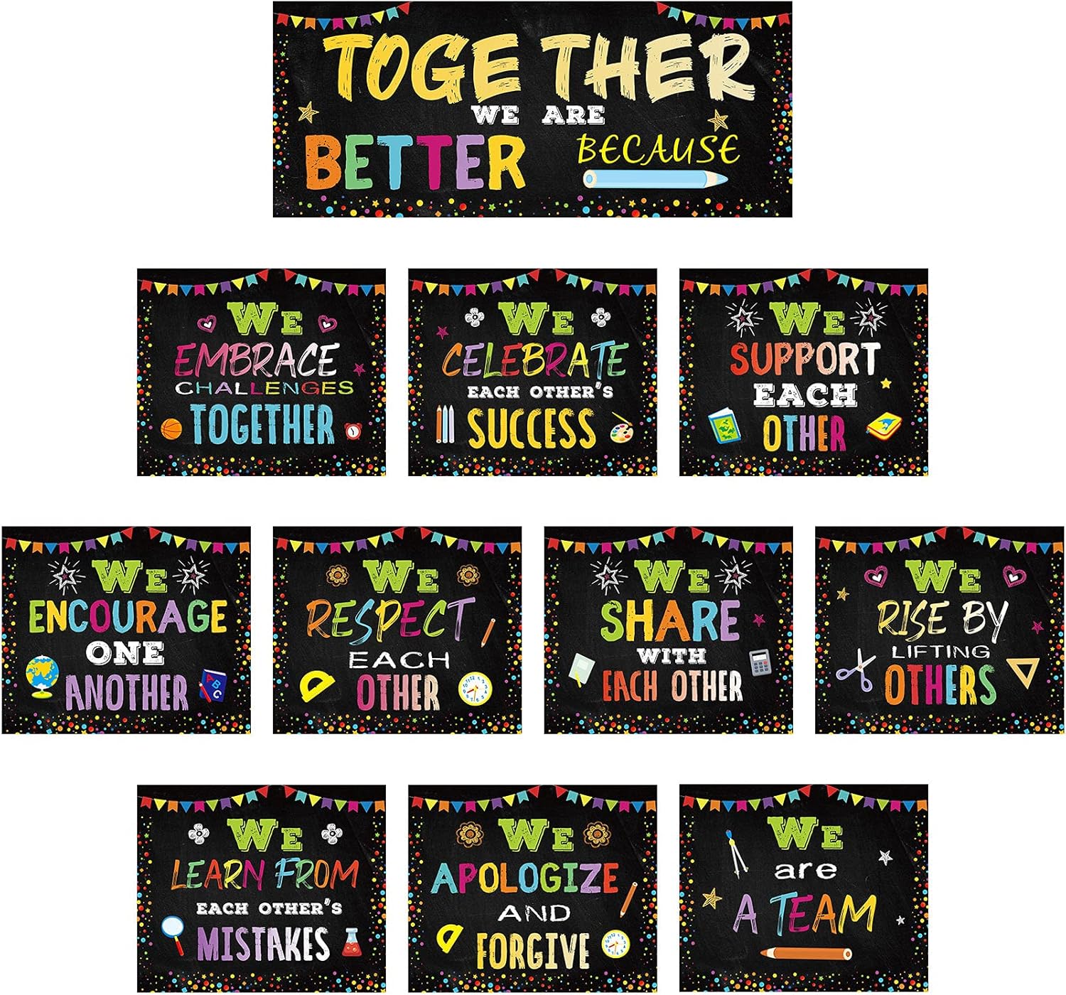 12-Piece Motivational Classroom Posters for Teachers Macao | Ubuy