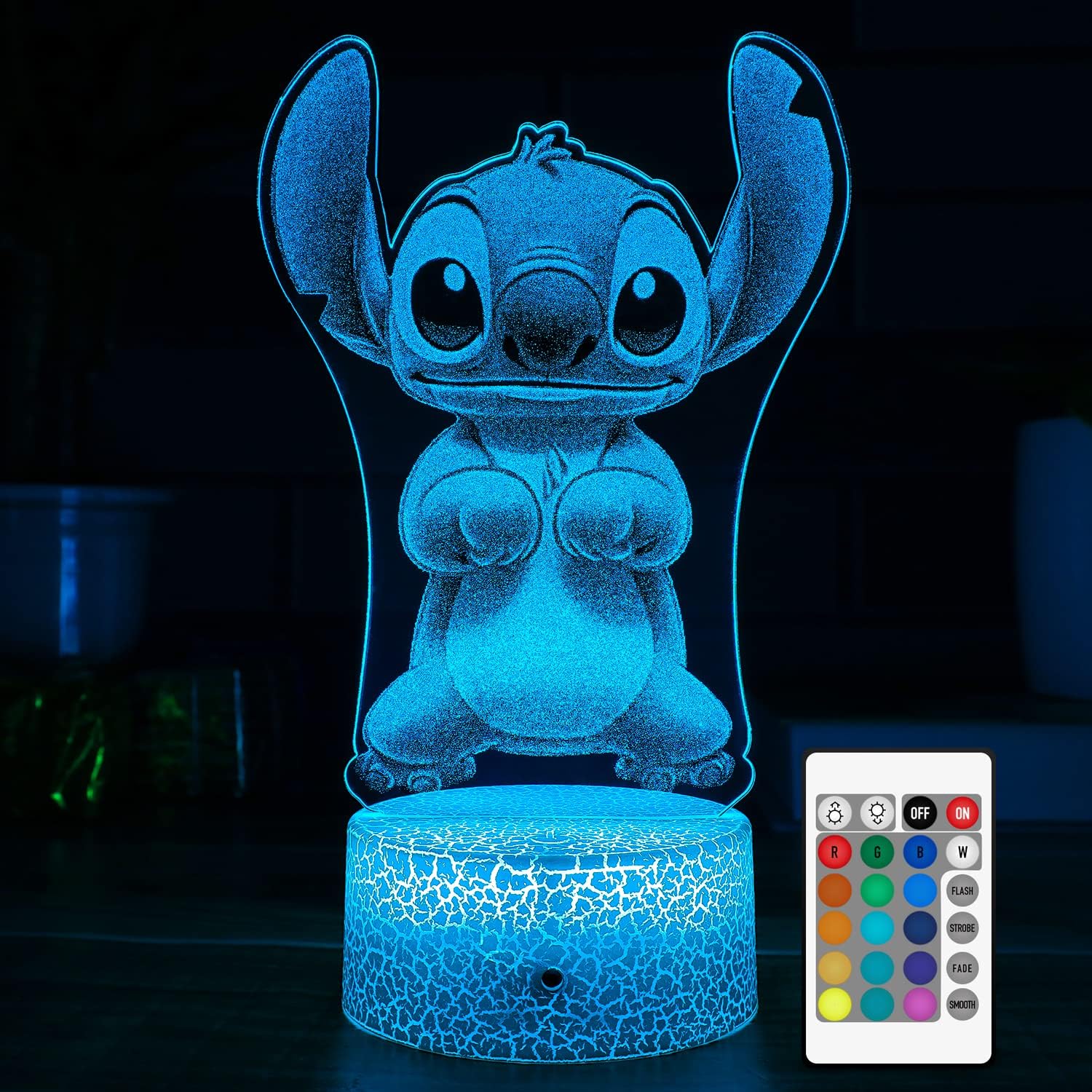 golioklsy Stitch Gifts for Kids Lilo and Stitch 3D LED Night Light with ...
