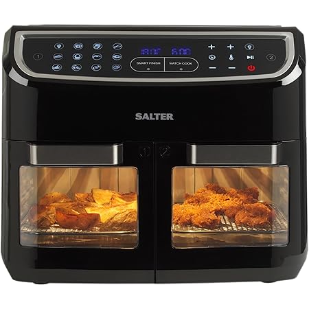 Salter EK5668GW Dual View Air Fryer Oven – XL Multi-Cooker with 12L ...