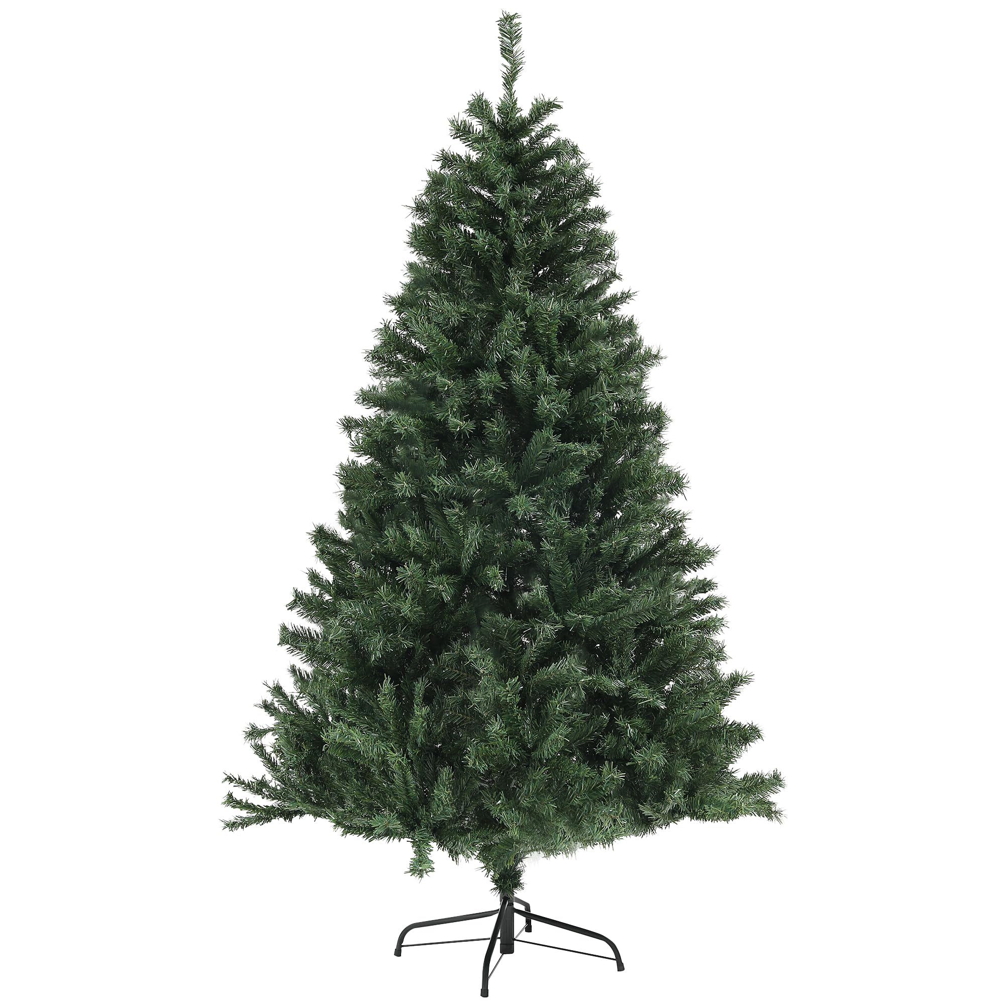 Amazon.com: HOMCOM 6ft Artificial Christmas Tree, Xmas Tree with 1000 ...