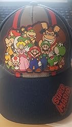 Super Mario Luigi Yoshi Baseball Cap Hat - Boys Black at Amazon Men’s ...