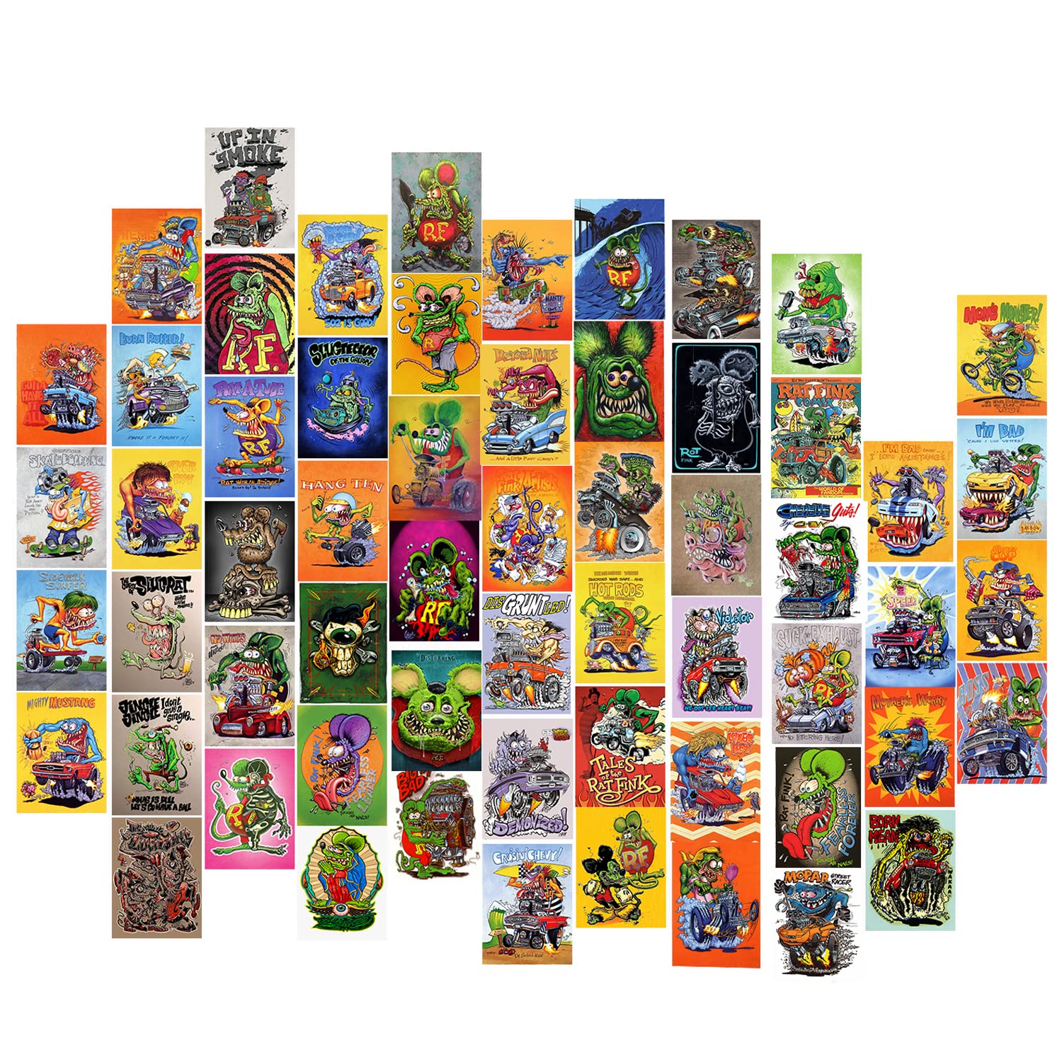 Rat Fink Wall Collage Kit Rat Fink Poster Living Room | Desertcart Barbados