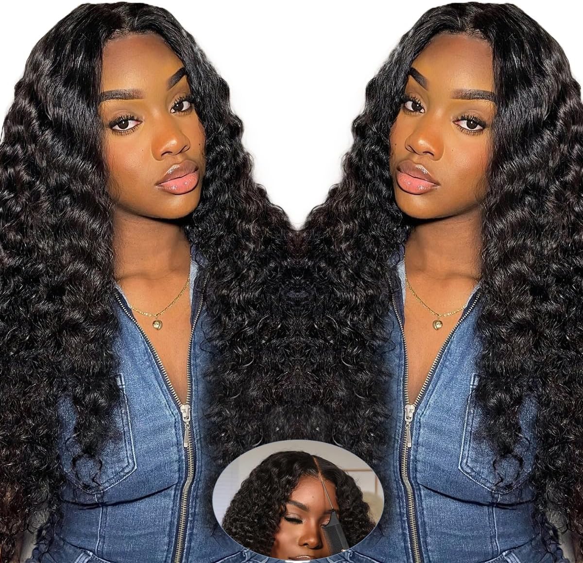 Amazon.com : Bugtum 5x5 Hd Lace Closure Glueless wigs Human Hair Pre ...