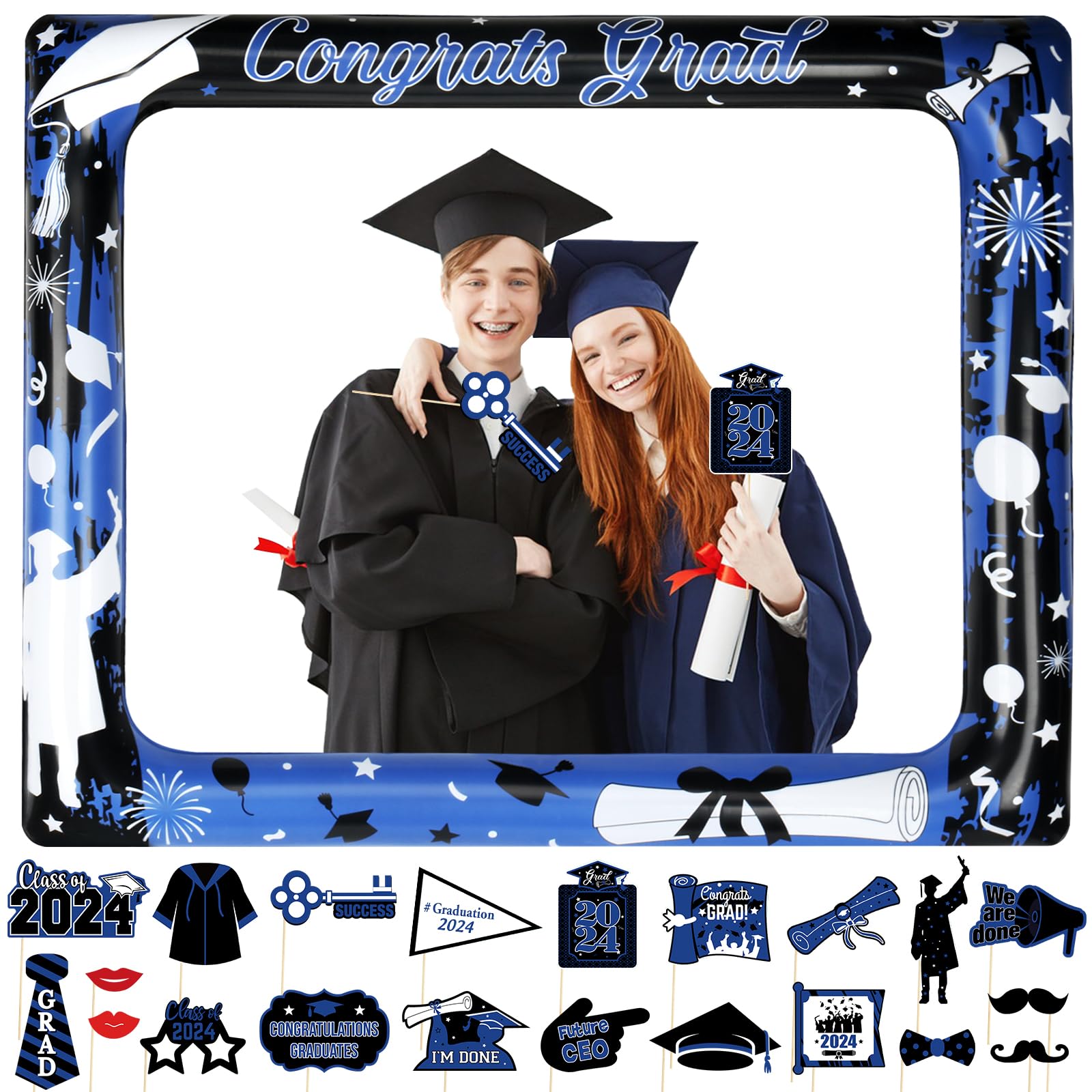 Graduation Photo Booth Props Supplies With Inflatable Graduation Photo ...
