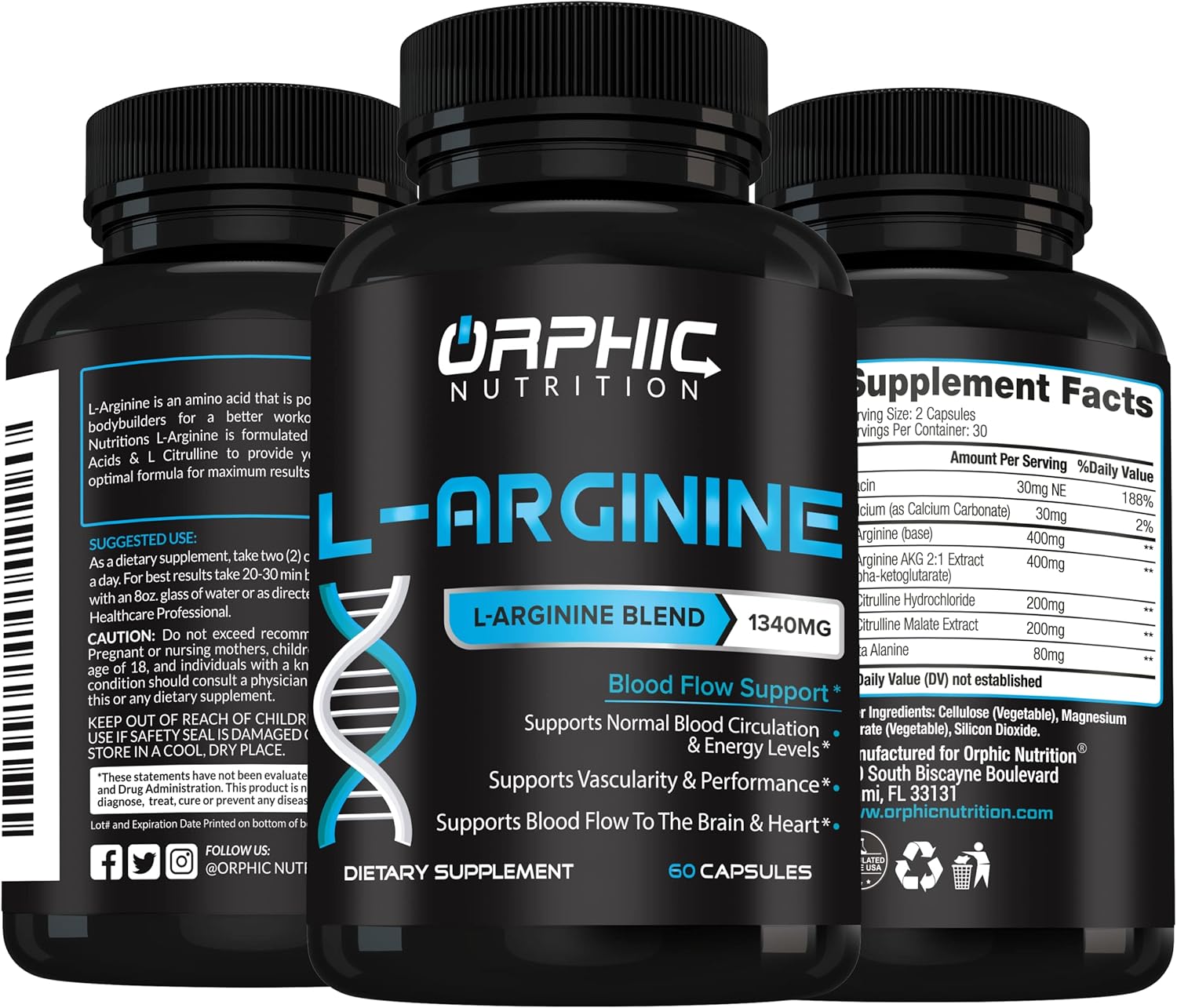 Buy Extra Strength L Arginine - Nitric Oxide Supplement to Support ...
