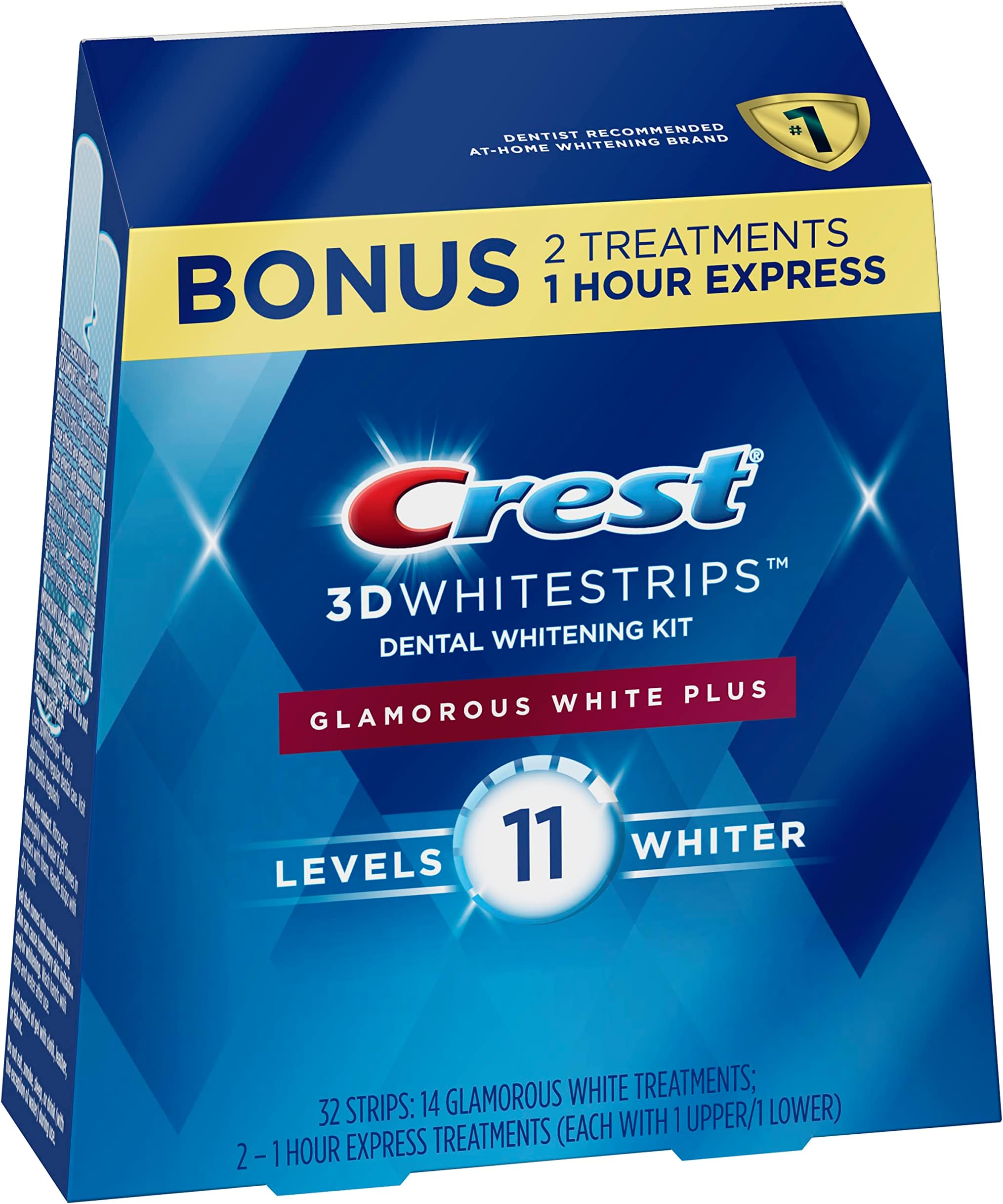 Amazon.com: Crest 3DWhitestrips 1 Hour Express + LED Light Teeth ...