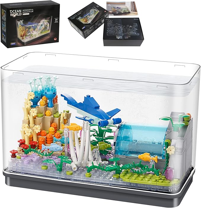 Amazon.com: Fish Tank Building Blocks Toy Sets,Creative Ideals Aquarium ...
