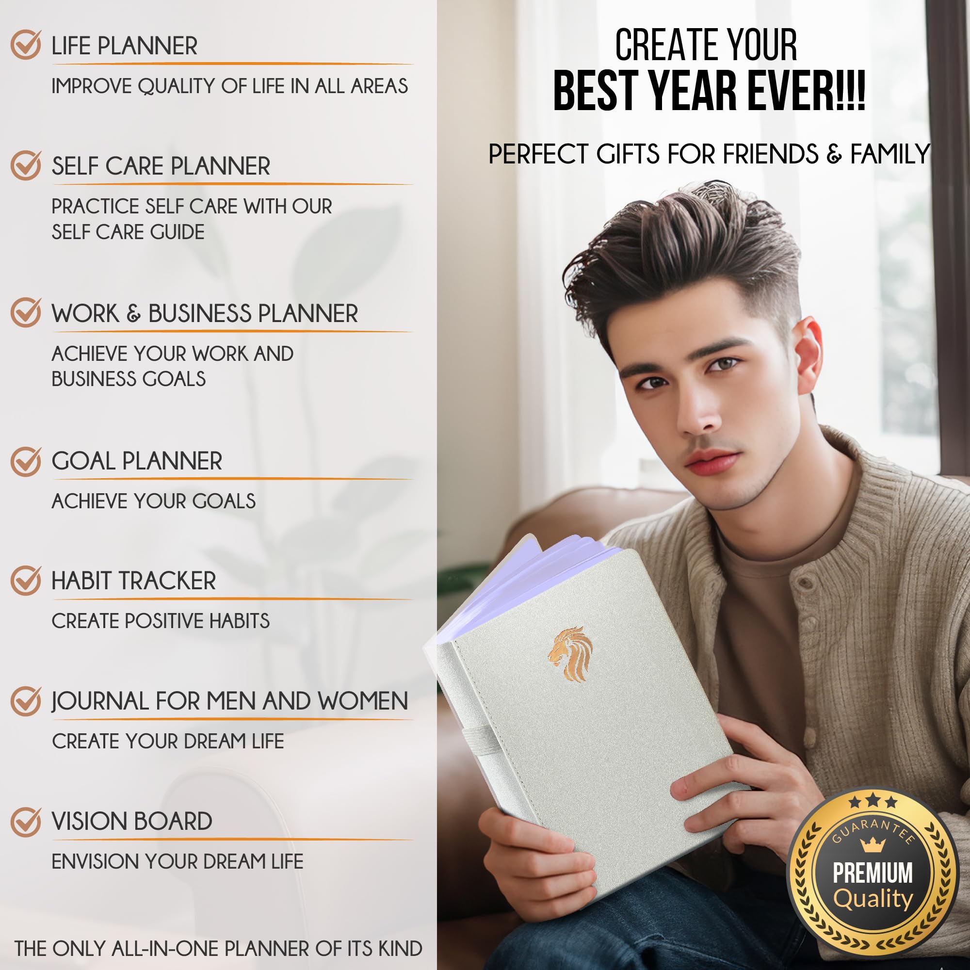 Snapklik.com : Journal For Men - Life & Work Planner, A 12 Month Goal ...