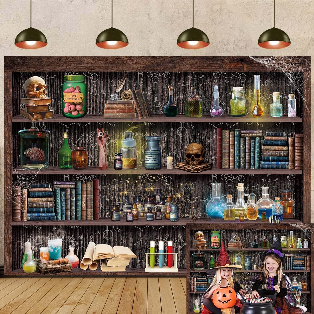 Amazon.com : Halloween Mad Scientist Laboratory Backdrop for Kids ...