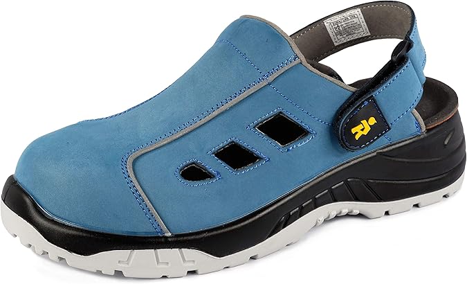EuroRoutier Fresh Blue, Sabots Chaussures de sécurité en Cuir certifié ...
