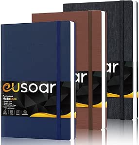 Amazon.com : EUSOAR College Ruled Notebooks, 3 Packs A5 5.7"x8.3 ...