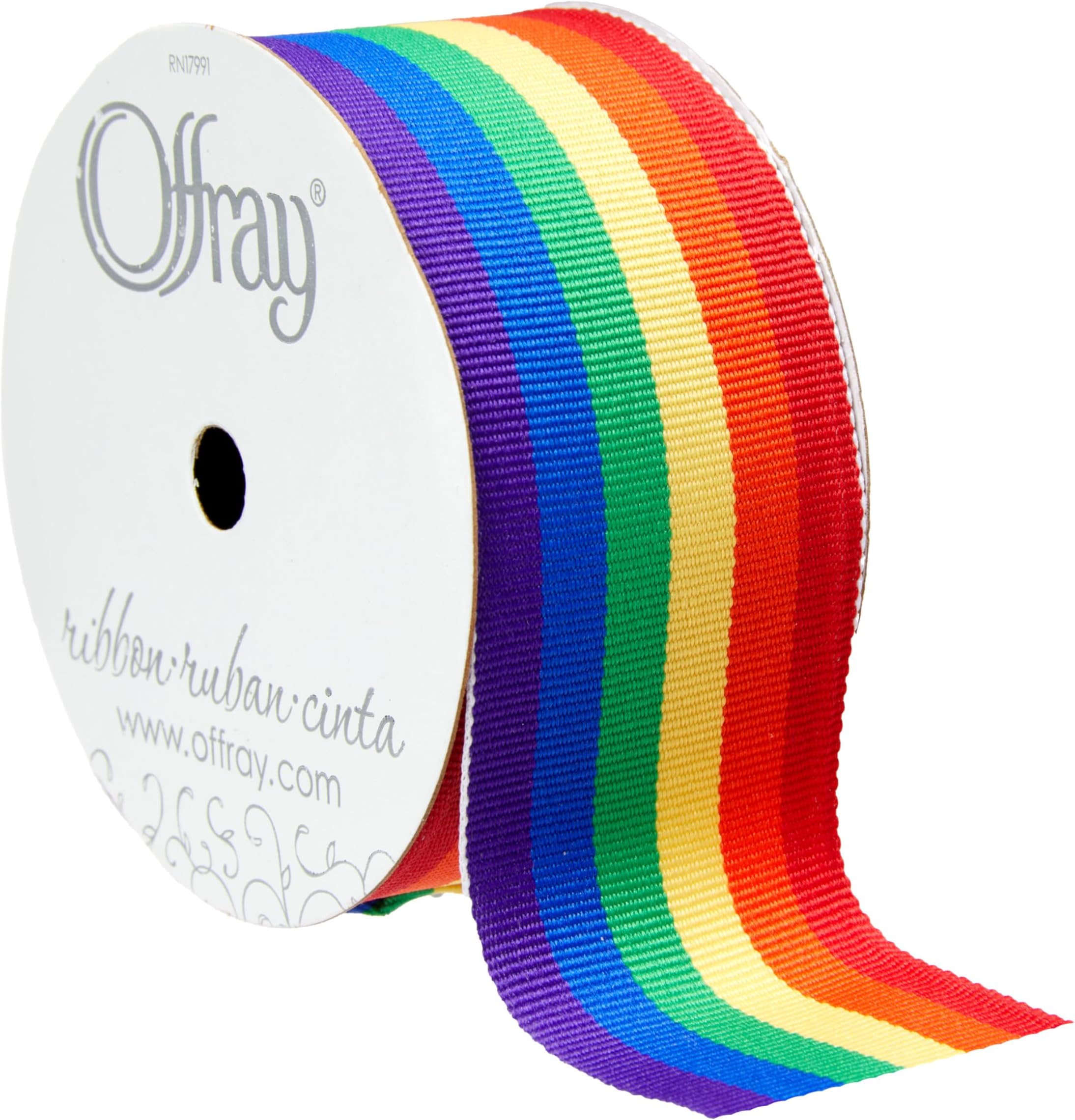 Amazon.com: Offray 351091 1.5" Wide Taffeta Craft and Decorative Pride ...