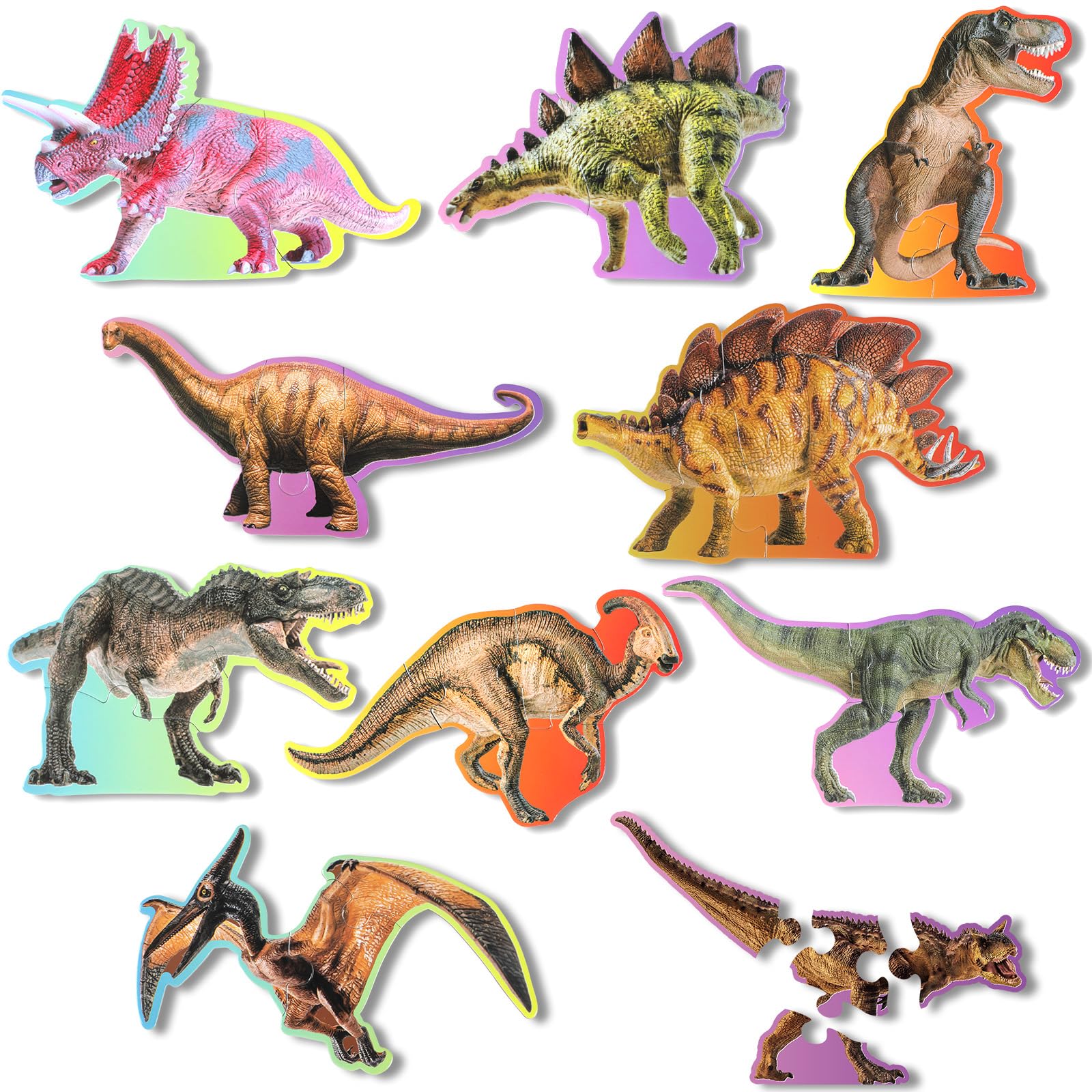 Amazon.com: Chunnin Dinosaur Jigsaw & Toddler Puzzles for Kid Ages 3-8 ...