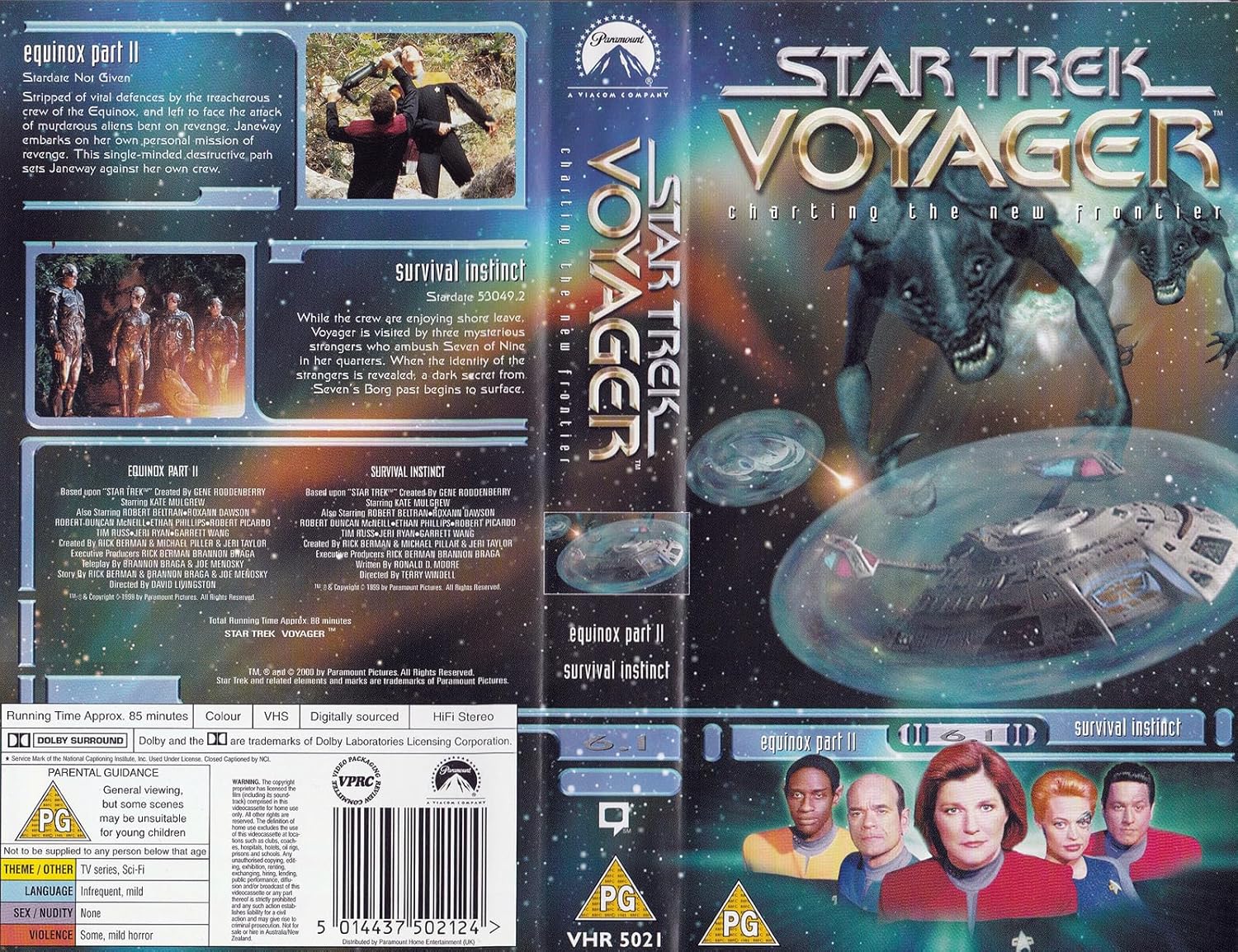 Amazon.com: Star Trek Voyager - Vol. 6.1 - Equinox Part 2 / Survival Instinct [VHS] : Kate ...