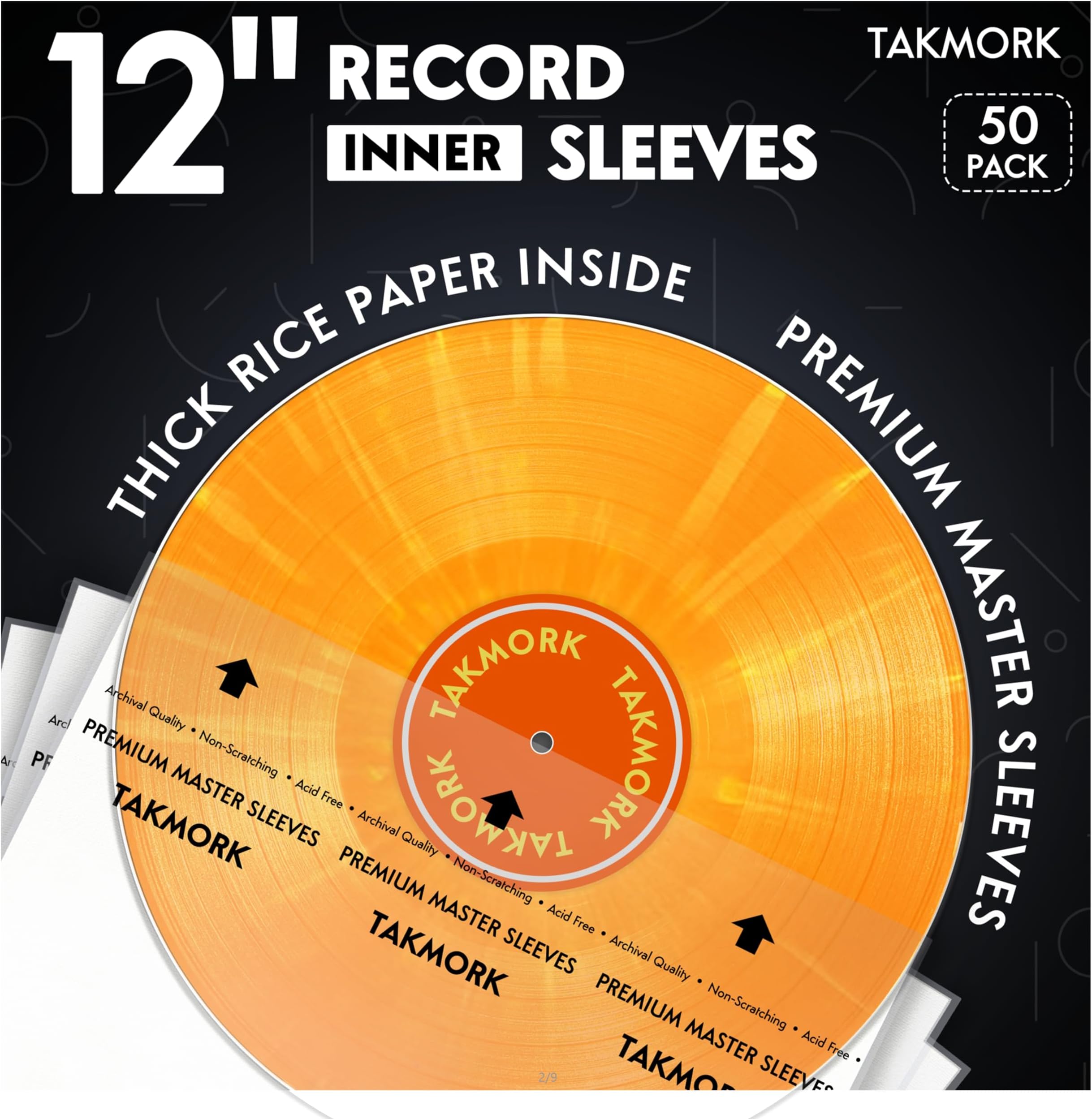 Amazon.com: Vinyl Record Rice Paper Inner Sleeves: 12" Anti-Static LP ...