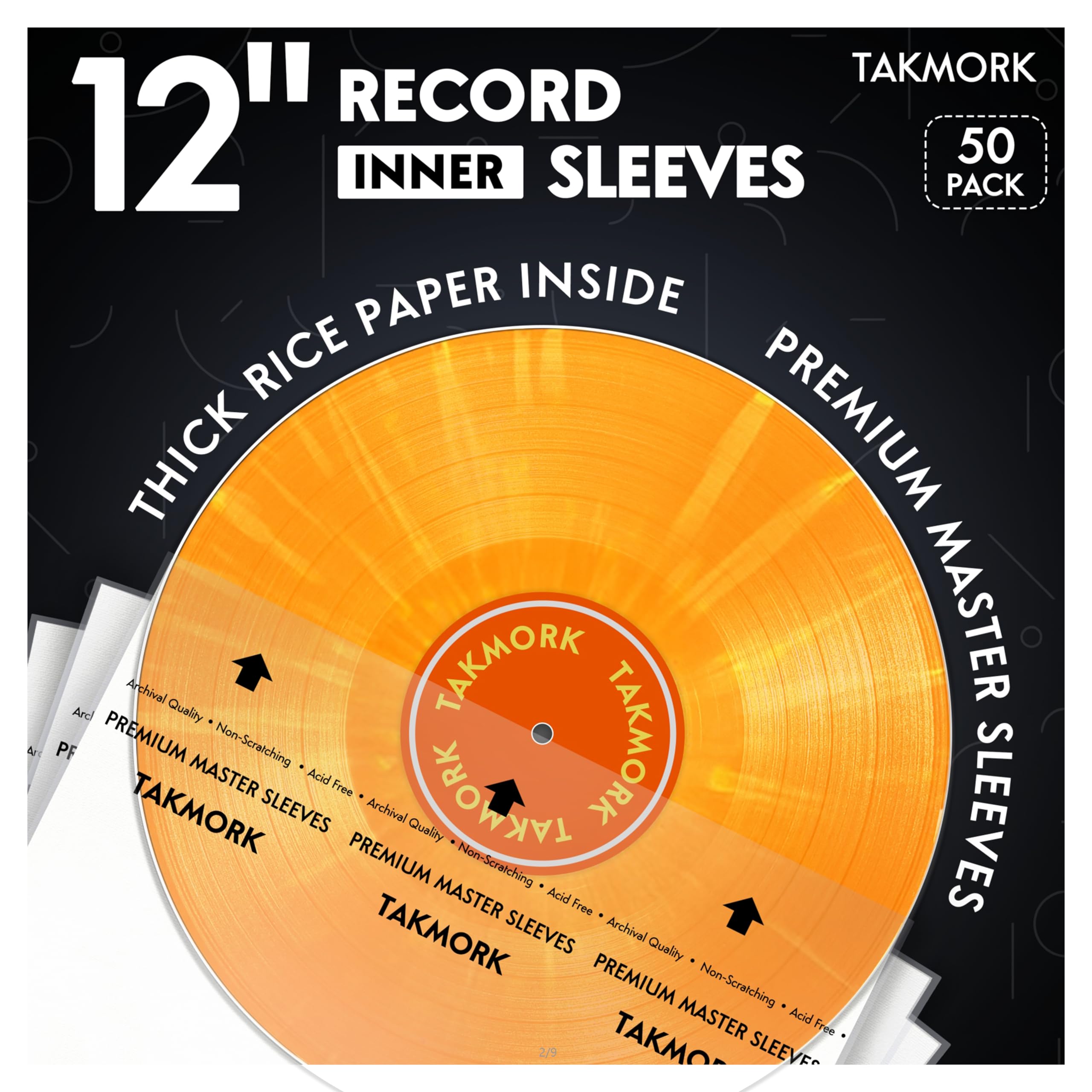 Vinyl Record Inner Sleeves: 12" Anti-Static Rice Paper LP Sleeves Album ...