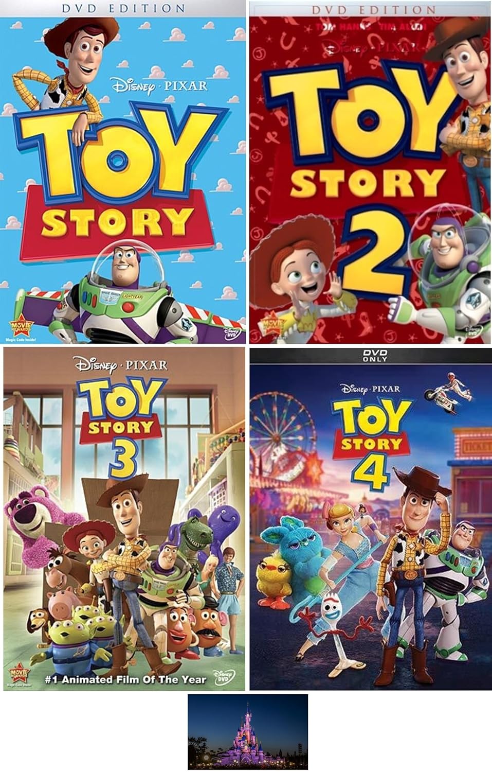 Amazon.com: Disney Pixar TOY STORY 1 One 2 Two 3 Three 4 Four 4 DVD Set ...