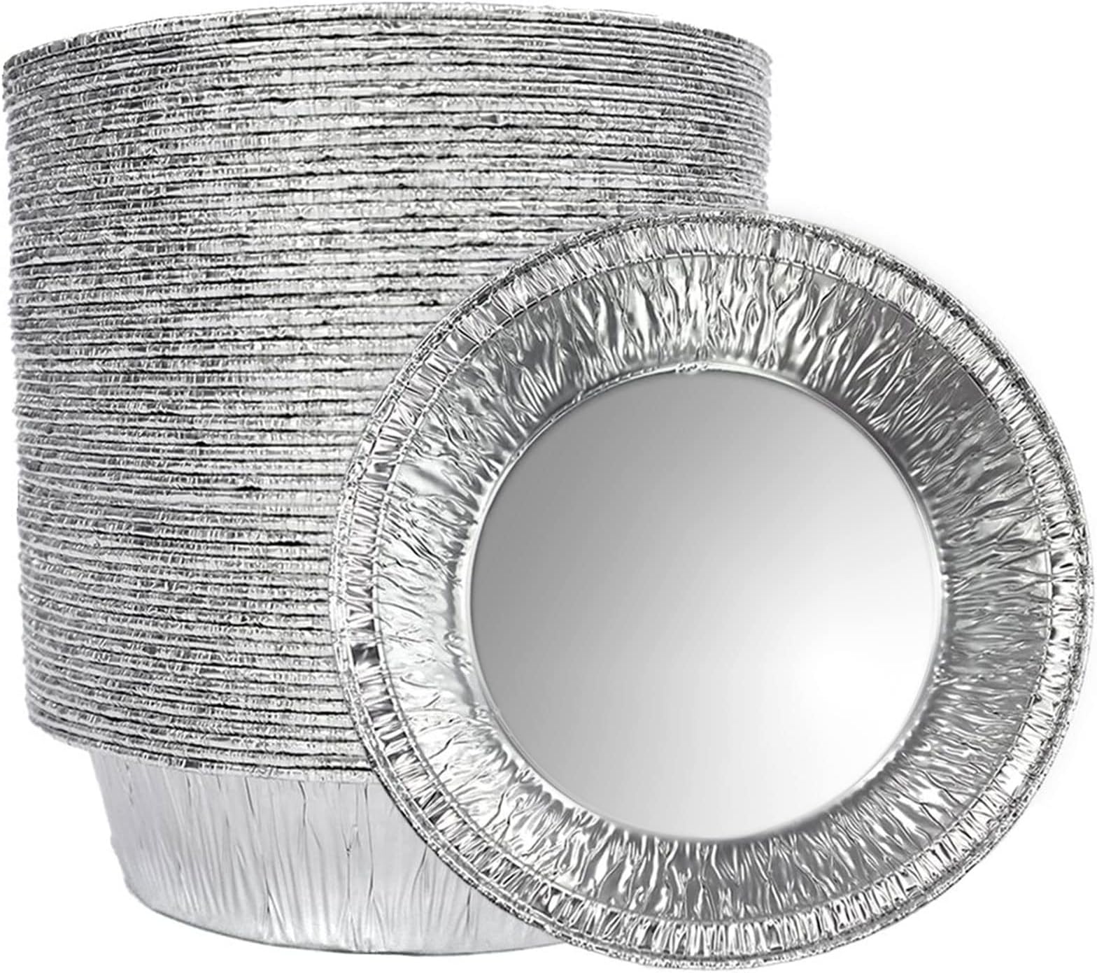 LOYUDEQIU 5 Inch/12.7cm Aluminum Foil Mini Pie Pans- Disposable Small ...