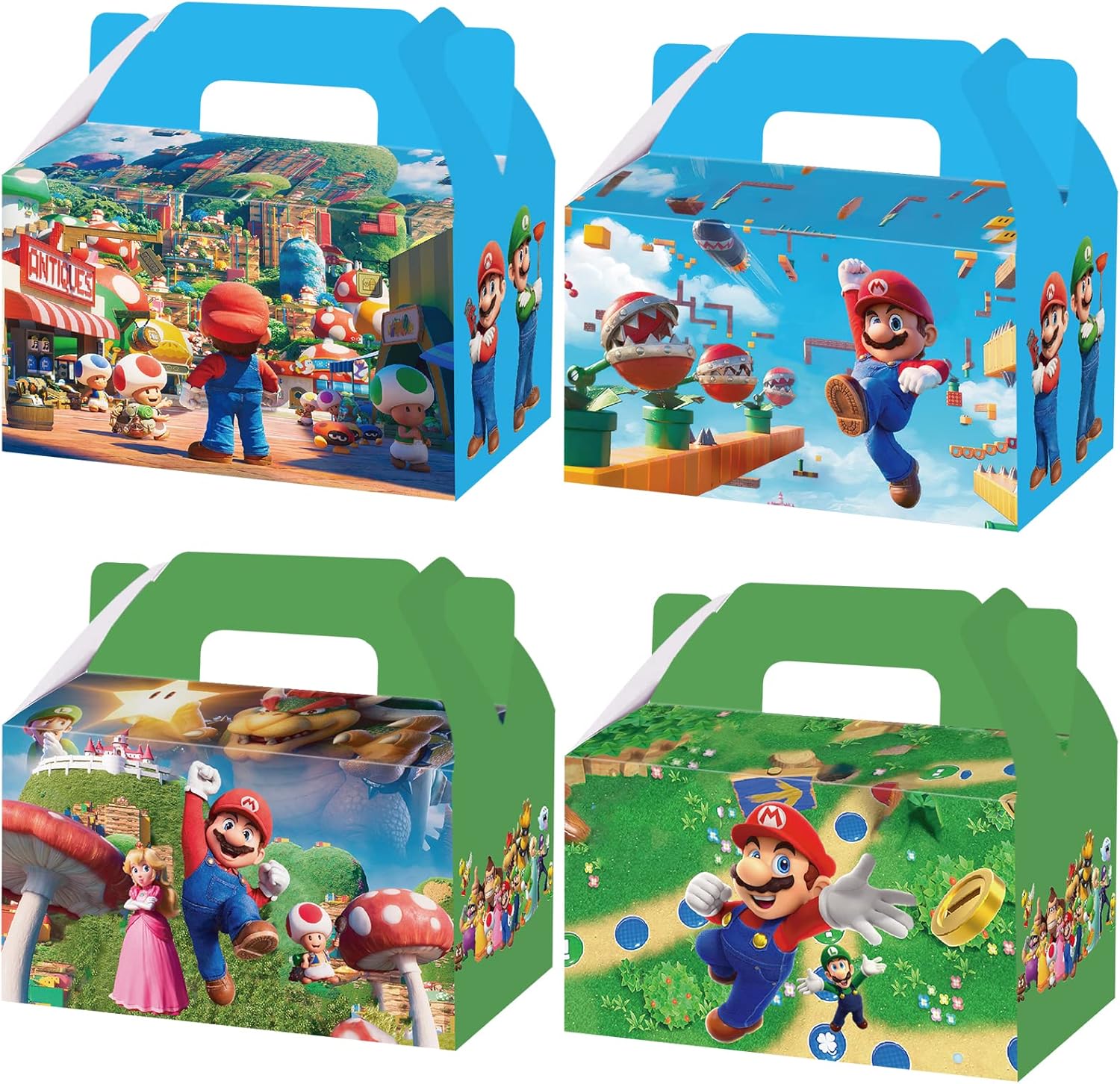 Amazon.com: 16 Pcs Mario Party favors Boxes, Mario Party bag ...