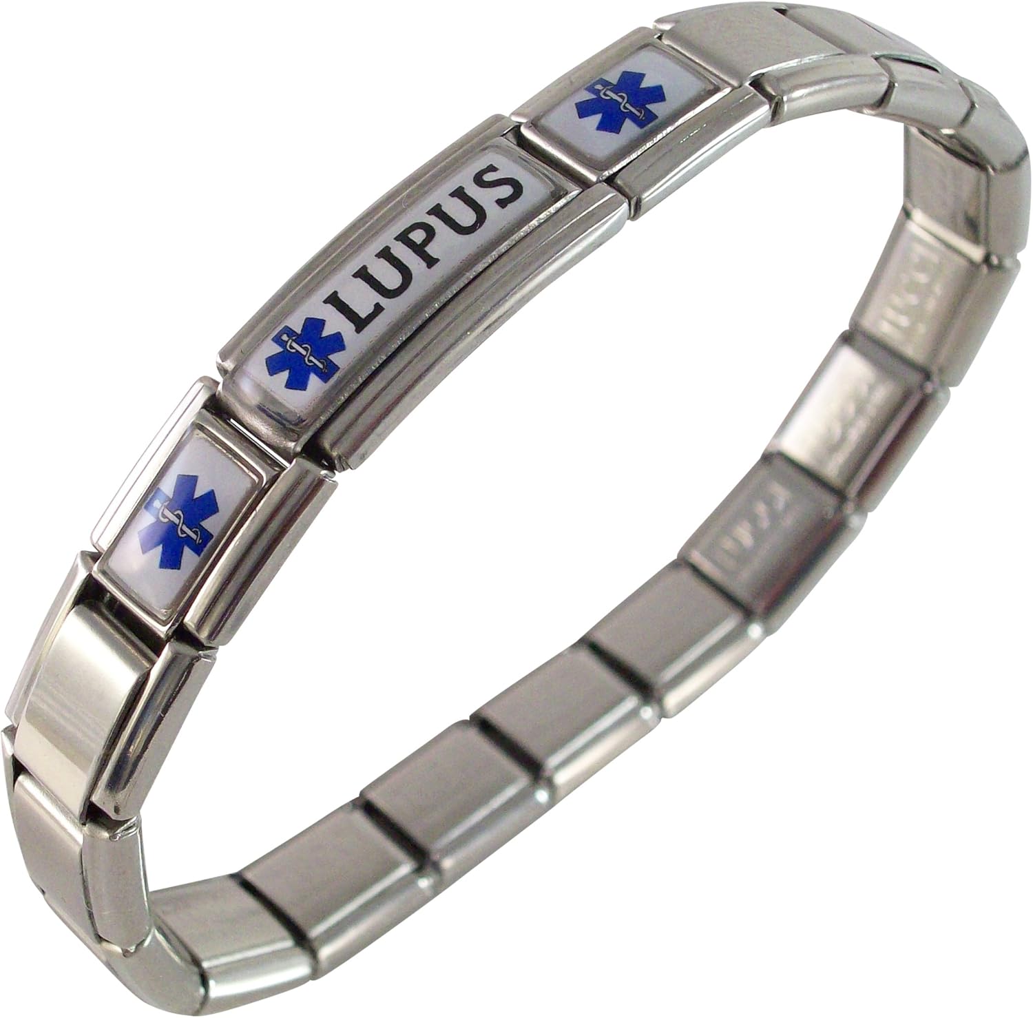 Amazon.com: Gadow Jewelry Lupus Medical Bracelet Stretchy Stainless ...