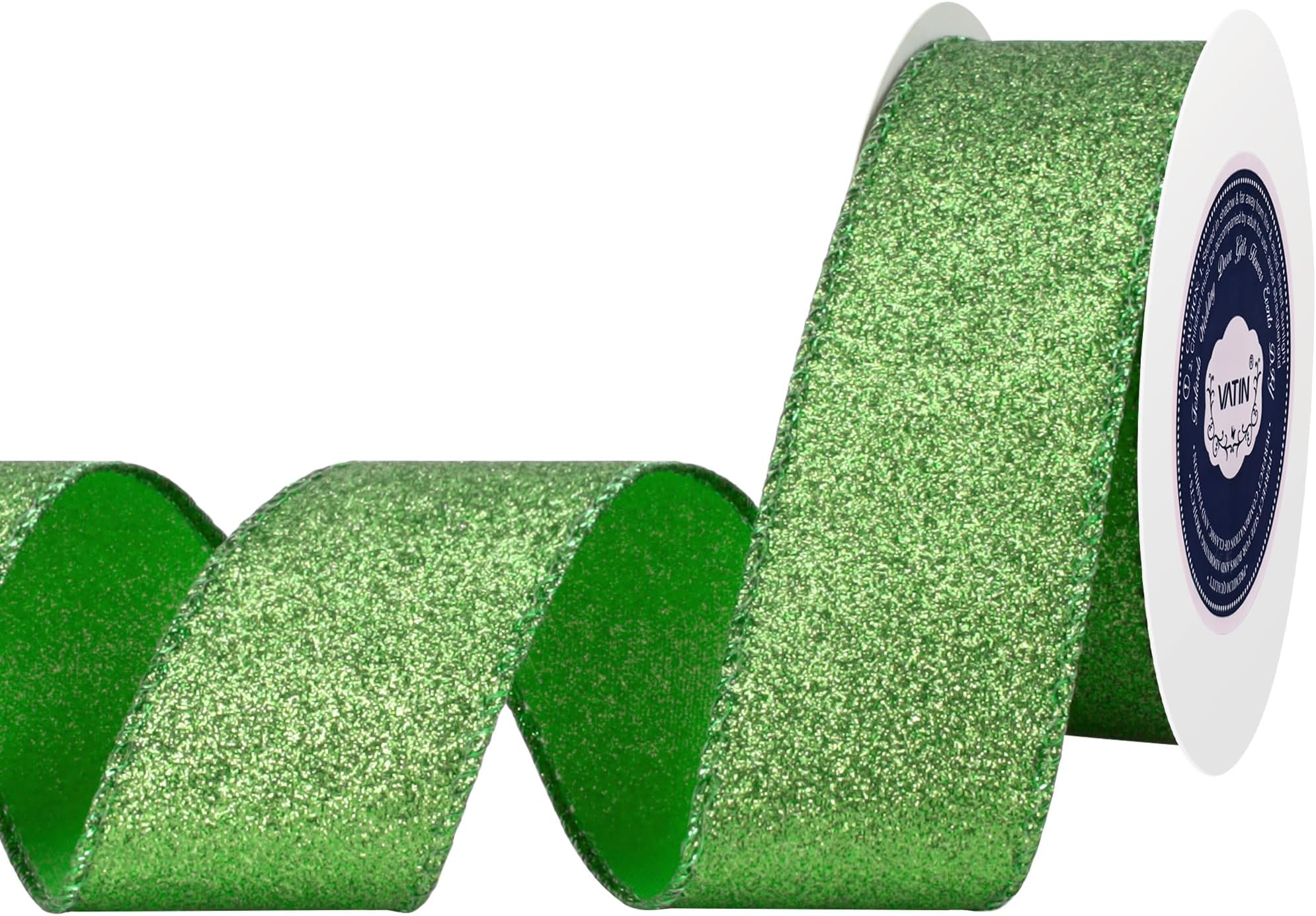 Amazon.com: ATRibbons 1 Inch Wide Sparkly Glitter Ribbons,Colorful Gold ...