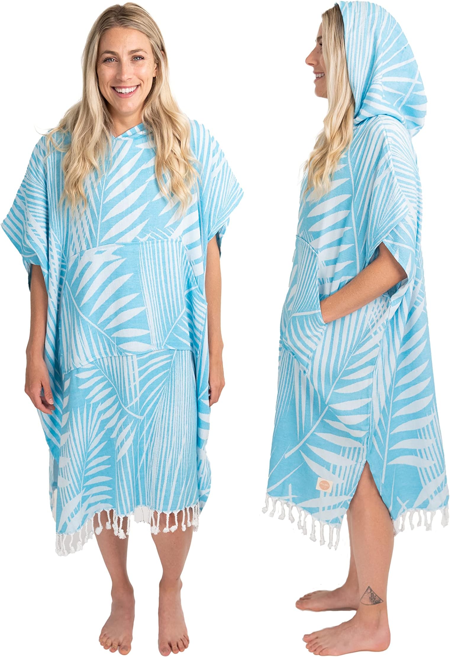 Amazon.com: 1pack Large Turkish Cotton Poncho Towel Surf Poncho ...