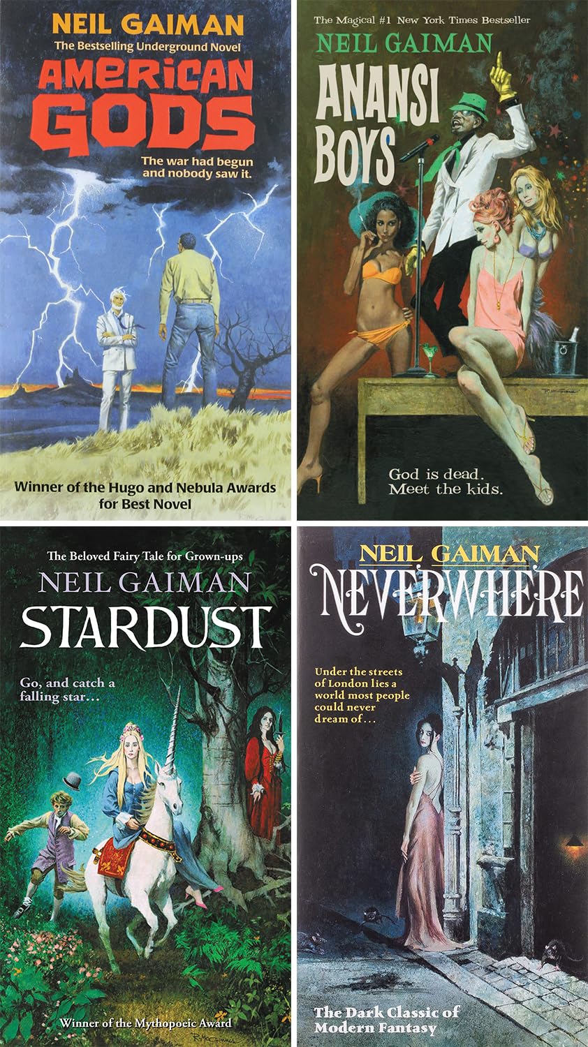 Amazon.com: Neil Gaiman's 4-Book Set: American Gods, Anansi Boys ...