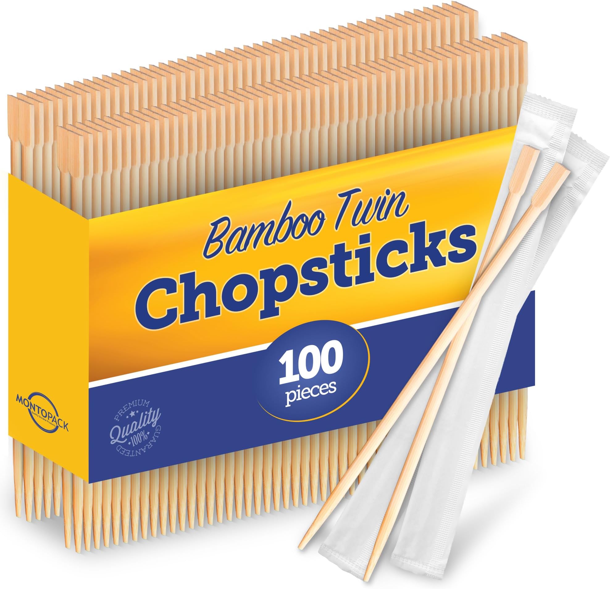 Amazon.com: [100 Pairs] Disposable Bamboo Chopsticks - Premium ...