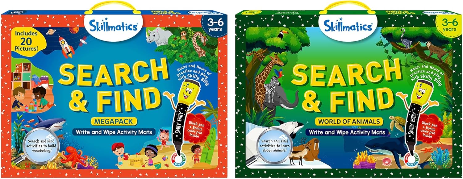 Amazon.com: Skillmatics Search & Find Megapack and Search & Find ...
