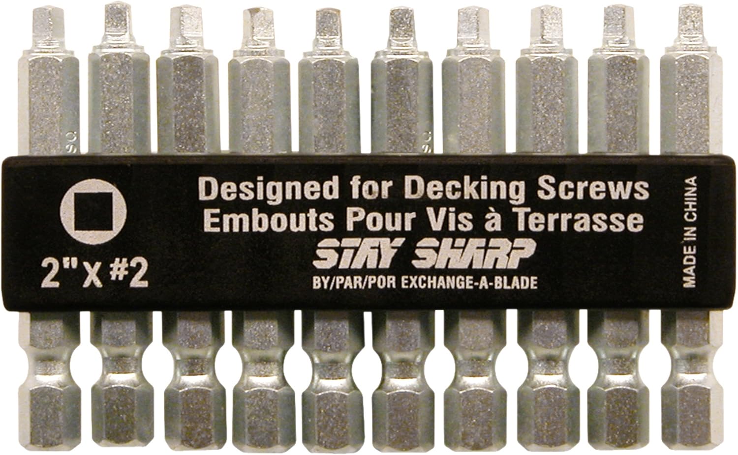 EAB Tool 75015 2-Inch Length No. 2 Square Recess Decking Bits, 10 ...